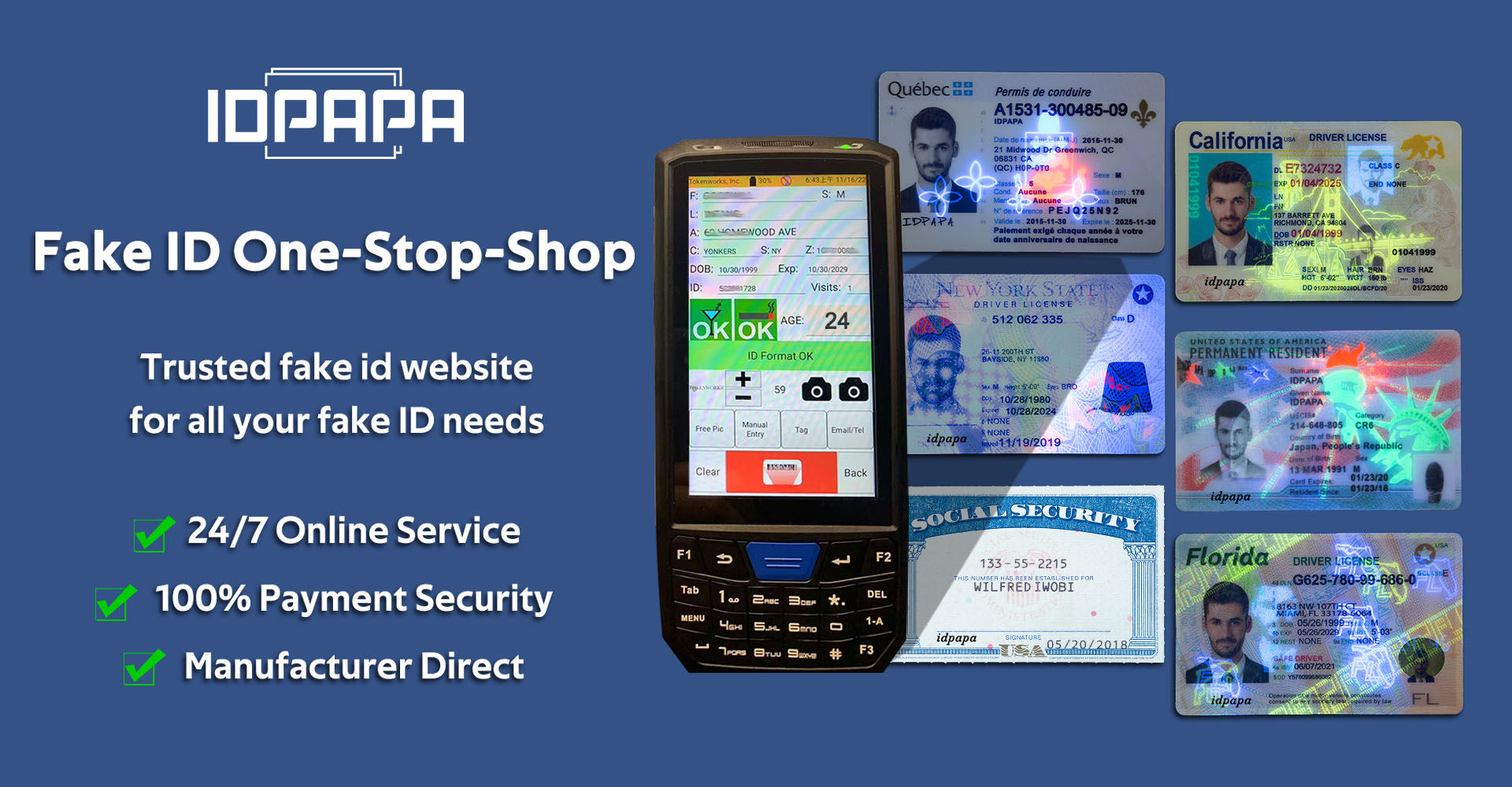 IDPAPA-the Best Scannable Fake IDs Vendor